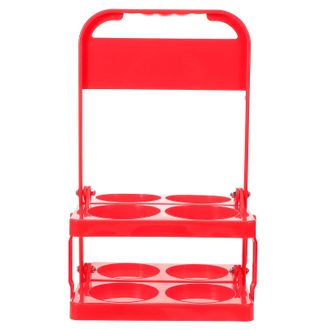 Angoily Faltbarer Bierkorb mit Griff Tragbarer Getr&auml;nkehalter aus Kunststoff f&uuml;r 4 Flaschen Wiederverwendbarer Biertr&auml;ger f&uuml;r Picknick und Bar