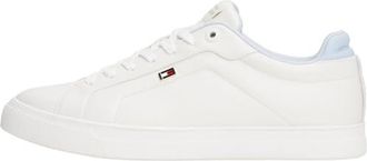 Tommy Hilfiger Baskets Vulcanisées Femme Sporty Basses, Multicolore (Ecru/Breezy Blue), 38