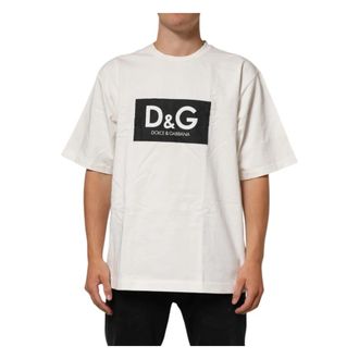 Dolce & Gabbana Kurz&auml;rmeliges T-Shirt mit Rundhalsausschnitt - - Tops - Herren - Wei&szlig; - XS