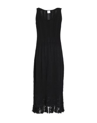 8 by YOOX ORGANIC COTTON FRINGED MAXI DRESS
