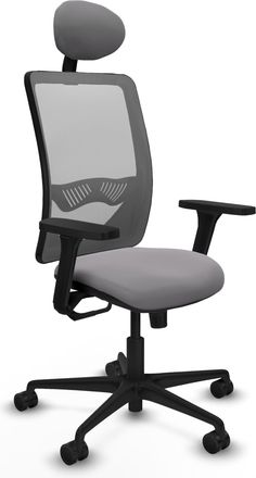 Piqueras y Crespo Zulema verstellbarer Lendenstuhl mit 3D-Armlehnen und festem Kopfteil, ausgestattet mit Sincro 3 Positionen und Schneideschaum, mit Rollen von 65 mm, 