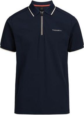 Hackett Polo &agrave; manches courtes en coton m&eacute;lang&eacute;