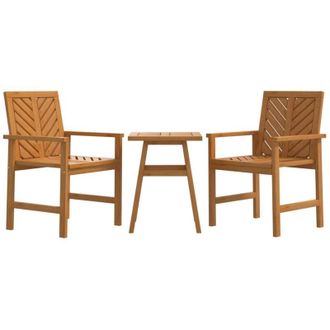 vidaXL 3-tlg. Garten-Lounge-Set Massivholz Akazie Vidaxl