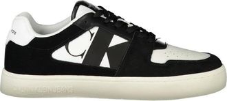 Calvin Klein Homme, Chaussures, Noir, Taille: 40 EU Baskets Homme en Cuir Blanc