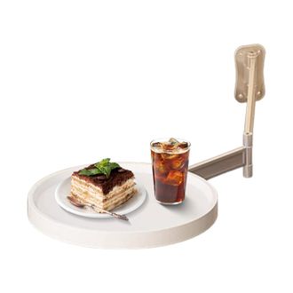 Generic Wandmontierter runder Tisch - kompakter Klappschreibtisch, fester mobiler Tisch | 180 &deg; drehbare Kneipentische f&uuml;r kleine R&auml;ume, funktionaler Arbeitsp