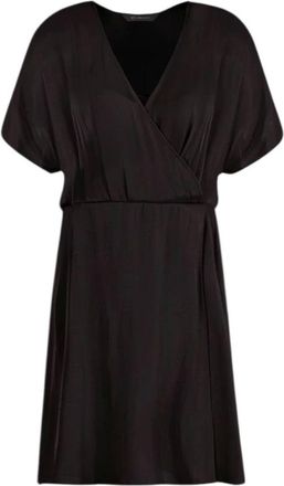 A|X Armani Exchange Femme, Robes, Noir, Taille: 36 FR Mini-robe portefeuille en mousseline