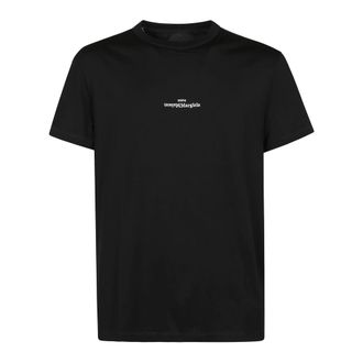Maison Margiela Casual Baumwoll T-Shirt f&uuml;r M&auml;nner - - Tops - Herren - Schwarzk - L