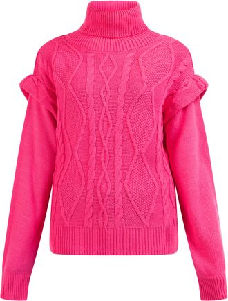 Mymo Strickpullover Damen Rosa