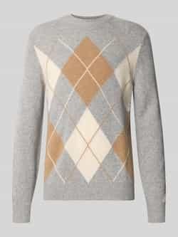 Christian Berg Slim Fit Pullover aus reinem Kaschmir in Strick-Optik
