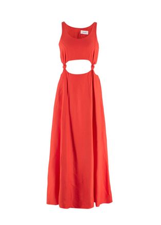 Bondi Born Sunset Orange Cut Out Maxi Dress Size S