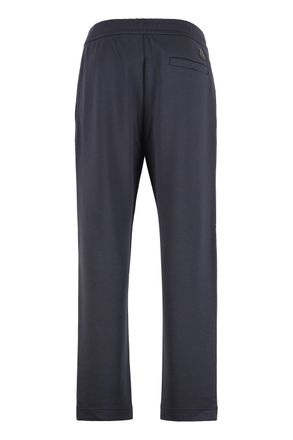 Moncler Mens Cotton-Blend Straight Track Pants Blue Cotton; Modal; Polyester