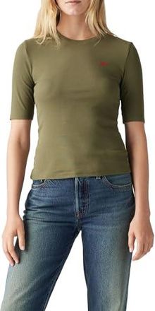 Levi's LUCA Slim Tee T-Shirt, Ivy Green, L Femmes