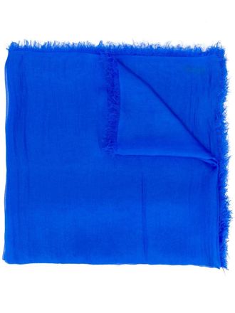 Faliero Sarti foulard en soie &agrave; bords francs - Bleu