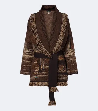 Alanui Cardigan Wild Wild aus einem Wollgemisch