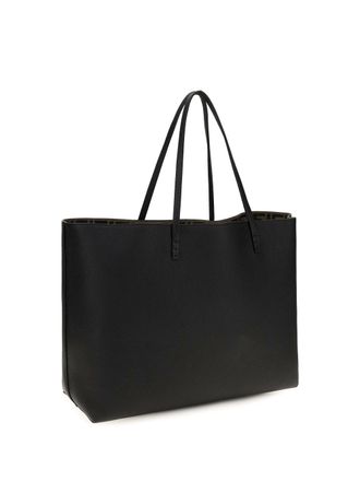 Fendi Womens Medium Roll Roman Leather Shopping Bag Nero+moro Calf Bos Taurus Shoulder