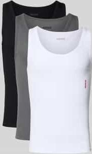 HUGO BOSS Shaped Fit Unterhemd aus reiner Baumwolle im 3er Pack Modell TANK TOP TRIPL