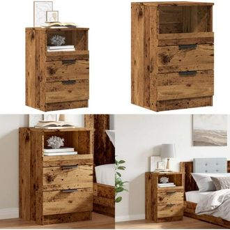 vidaXL Nachttisch Altholz-Optik 40x36x65 cm Holzwerkstoff - Vidaxl