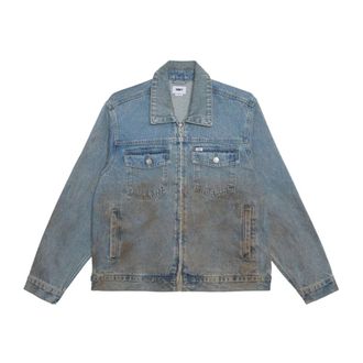 Obey Base Trucker Jacket - - Jackets - Herren - Blau - S