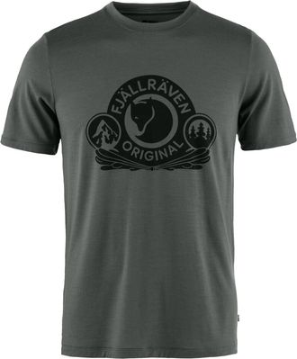 Fj&auml;llr&auml;ven Herren Abisko Wool Classic SS T-Shirt, Basalt, XXL