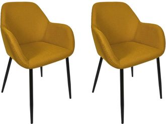 The Home Deco Factory Fauteuil Atome Jaune - Lot De 2