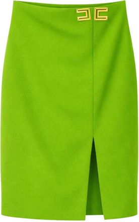 Elisabetta Franchi Femme, Jupes, Vert, Taille: 44 FR Midi Pencil Skirt