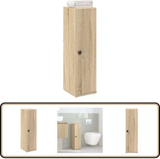 vidaXL vidaXL Badezimmerschrank mit Rollenhalter Sonoma-Eiche 20,5x22x72 cm