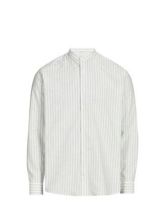 Au Printemps Paris Baumwollgestreifte Hemd - blau