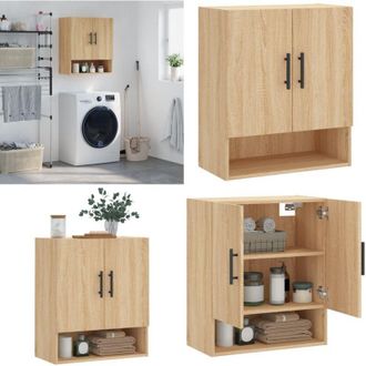 vidaXL Wandschrank Sonoma-Eiche 60x31x70 cm Holzwerkstoff - Wandschrank - Aufbewahrungsraum - Regal - Wohnzimmermöbel - Schlafzimmermöbel - Home & Living