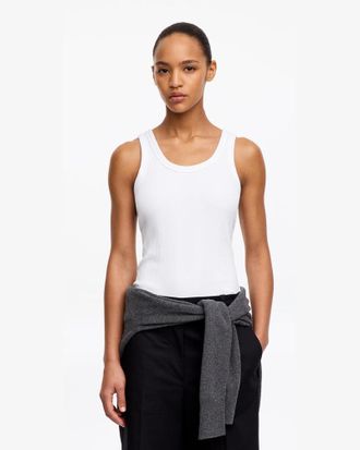 Arket Geripptes Tanktop -Wei&szlig;