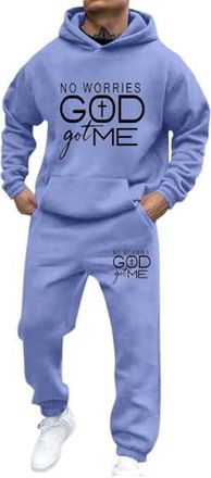 Generic Surv&ecirc;tement pour homme - 2 pi&egrave;ces - Surv&ecirc;tement de sport en coton - Baggy - Chaud et confortable - Sweat &agrave; capuche et pantalon de jogging - Tenue de l