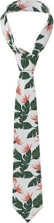 Generic Cravate DAffaires Palmiers Et Fleurs Tropicales R&eacute;glable Men Tie Fine Cravate Pour &Eacute;v&eacute;nements C&eacute;l&eacute;brations L&Eacute;cole