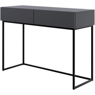 Selsey Selsey - veldio - Coiffeuse avec tiroirs - 110 cm - noir - avec pieds noirs