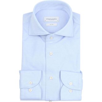 Profuomo Chemise Tricot&eacute; Bleu Clair