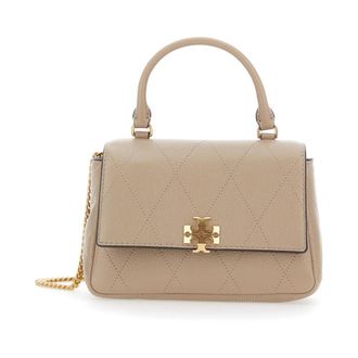 Tory Burch Mini Charlie gesteppte Henkeltasche mit Schulterriemen - - Bags - Damen - Beige - ONE SIZE