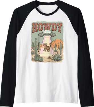 Image UFO Howdy Desert Tabby Cat Raglan