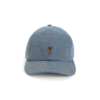 Ami Caps & M&uuml;tzen - Denim Baseball Cap With Heart-Shaped Logo - Gr. ONE SIZE - in Blau - f&uuml;r Damen