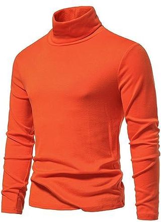 Generic Pull dhiver pour Homme à Col Roulé Torsadé en Tricot Fin et éPais avec Col Roulé Pull Basique à Col Roulé pour Homme - Coupe Ajustée - en Coton - Manc