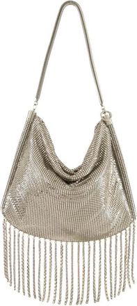 Paco Rabanne Femme, Sacs, Gris, Taille: ONE Size Sac &agrave; Main &agrave; Franges de Cristal