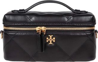 Tory Burch Femme, Sacs, Noir, Taille: ONE Size Kira Diamond Quilted Jewelry Case
