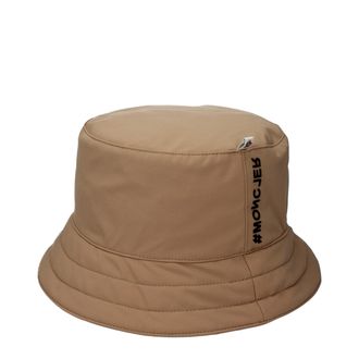 Moncler Mens Beige Fabric Bucket Hat