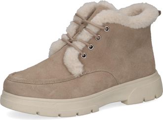 Caprice Comfort Damen Stiefeletten zum Schnüren Gefüttert, Beige (Sand Suede), 37 EU