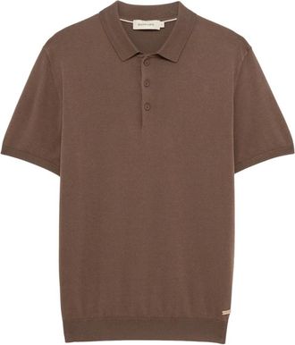 Gianni Lupo Homme, Tops, Brun, Taille: M Polo en maille muscle fit Gl511S