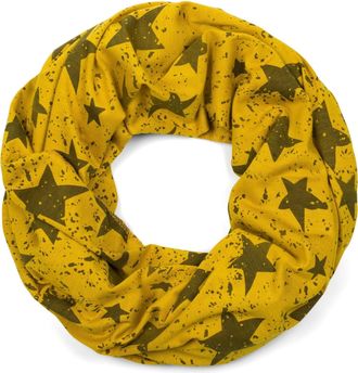 styleBREAKER Schlauchschal Loop Schal mit Sterne Splat Style Print