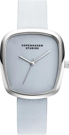 Copenhagen Uhr - Echtleder Curved Leather - Gr. unisize - in Silber - f&uuml;r Damen