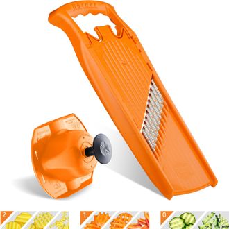 Börner Welle-Waffel PowerLine Wellenschneider + Fruchthalter (2er Set) - Gemüseschneider für Wellen- & Waffelschnitt - Hobel für Gitterkartoffeln & Pommes - 