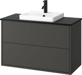 IKEA HAVB&Auml;CK / ORRSJ&Ouml;N Waschbschr+Schubladen/Waschb/Mibatt
