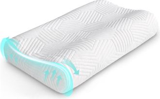 L.A.M.B. Kissen Nackenkissen, H&ouml;heneinstellbares Kissen Memory Foam Ergonomisches, Nackenst&uuml;tzkissen mit waschbarer Kopfkissenbezug