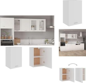 vidaXL Armoire suspendue Blanc 39,5x31x60 cm Bois dingénierie - Armoire Suspendue - Meuble De Cuisine - Rangement Cuisine - Armoire Blanche - Armoire Bois