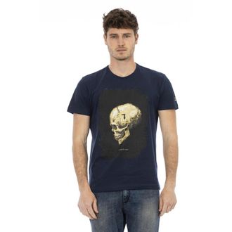 Trussardi Casual T-Shirt mit Rundhalsausschnitt - - Tops - Herren - Blau - 2XL