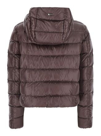 Herno Womens Down Jacket Short Brown Puffer